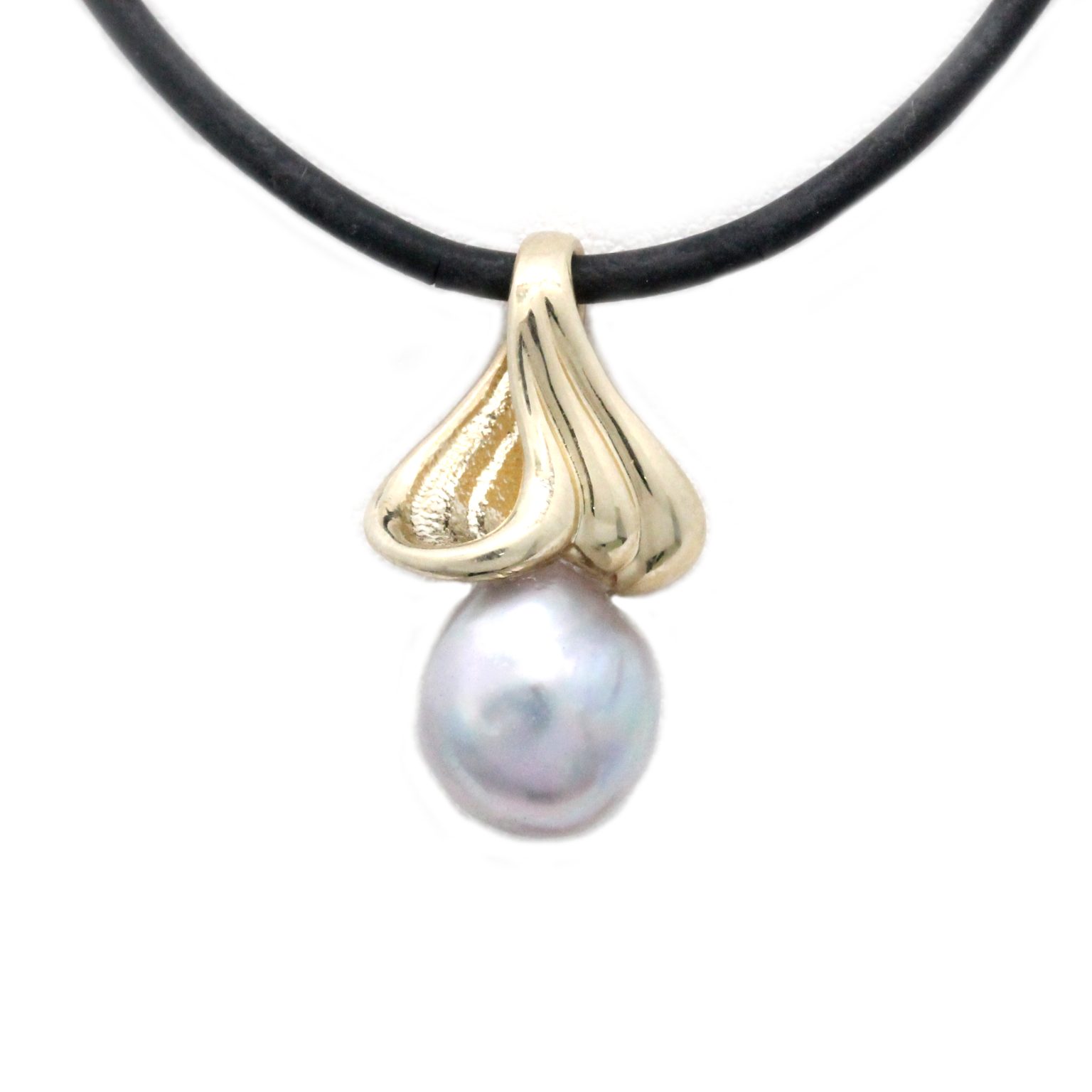 "Olas" Dije de Perla Mexicana en Oro de 14K - Perlas del Mar de Cortez ...