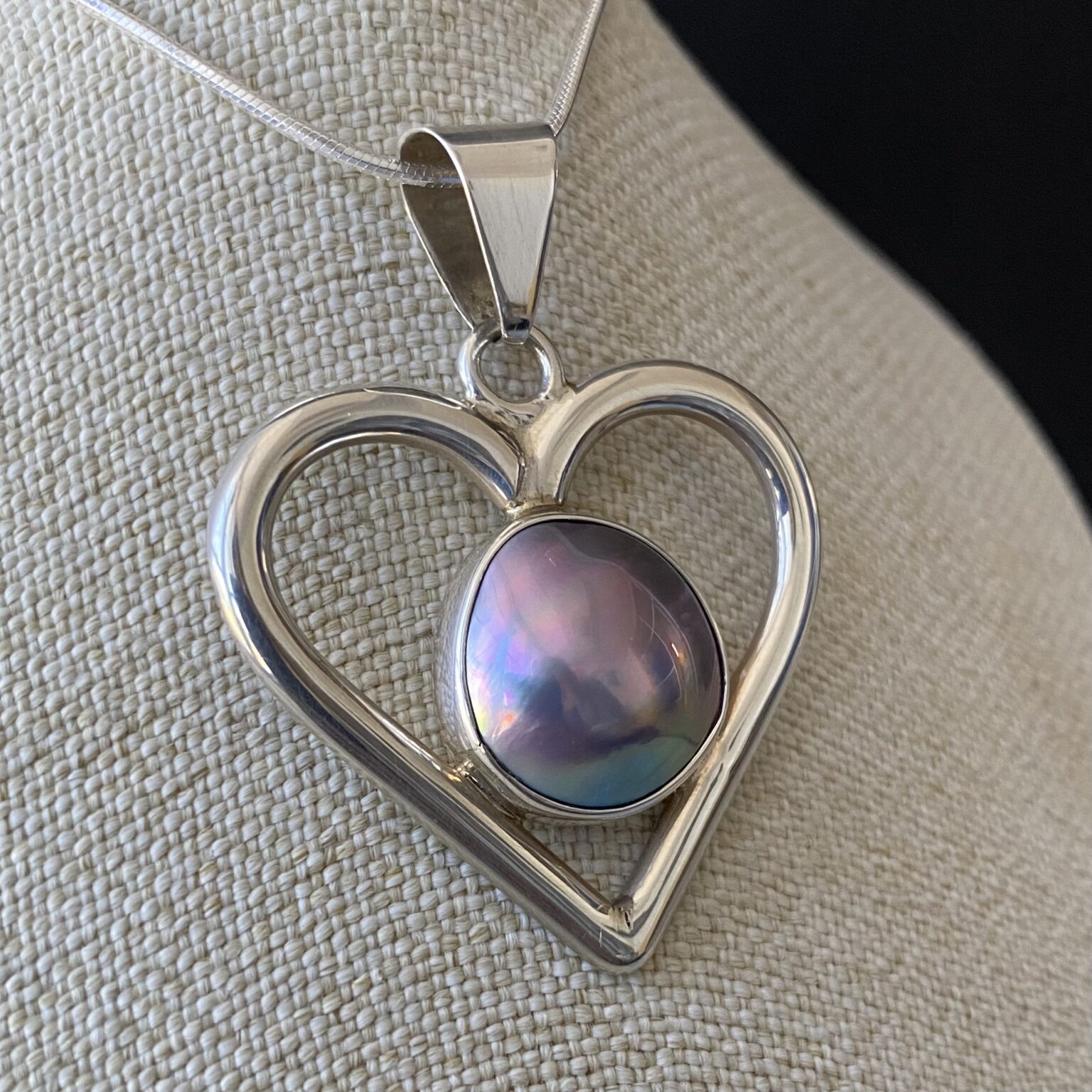 "Corazón" Dije de Plata con Perla Mabe del Mar de Cortez - Perlas del ...